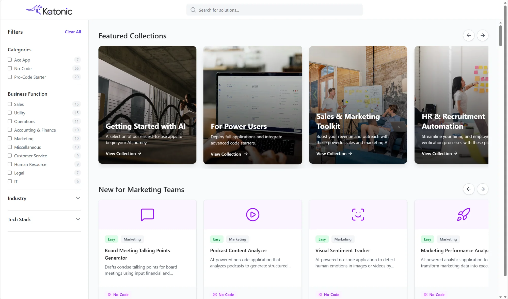 Marketplace | AI Agents & App Templates | Katonic AI